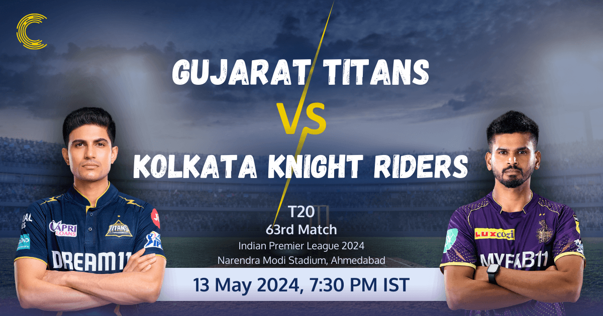 GT vs KKR Match Prediction | 63rd Match at Ahmedabad | 13 May 2024